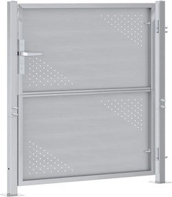 Zahradní brána se zámkem Stříbrná 85 x 97 cm Nerezová ocel 3402577