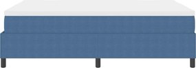 Postel s boxspringem Modrá a bílá 140 x 190 cm Žebrovaná látka 3337465