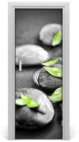 Fototapeta samolepící Listí kamení zen 85x205 cm