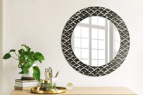 Kulaté zrcadlo s dekorem Orientální stupnice fi 50 cm