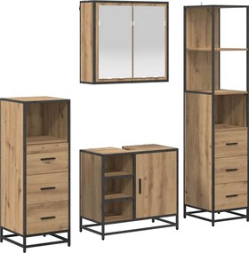 Sada koupelnového nábytku 4 ks Artisanový dub 65 x 33 x 60 cm 3402412
