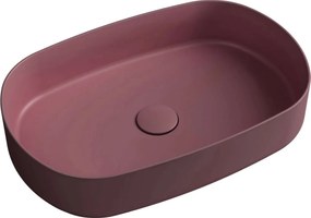 Sapho Infinity - Umyvadlo na desku, 55x36 cm, bez přepadu, maroon red 10NF65055-2R