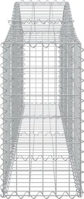 Klenuté gabionové koše 4 ks 200x30x60/80 cm pozinkované železo 3145390
