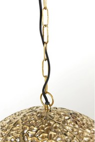 Zlaté děrované kovové stropní světlo Sinula - Ø 39*38 cm / E27