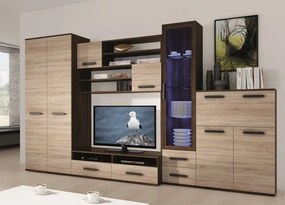 Casarredo - Komfort nábytek Obývací stěna, sestava ORLANDO s LED osvětelením, wenge/sonoma