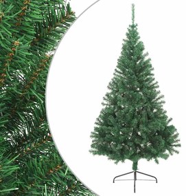 Umělý poloviční vánoční stromek se stojanem zelený 210 cm PVC 321033