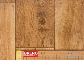 Breno PVC MAXIMA EKO Bando 051 (482-02) – hnědé dřevo, šíře 300 cm