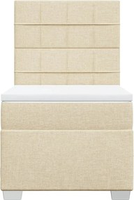 Box spring postel s matrací krémová 80 x 200 cm textil 3292620