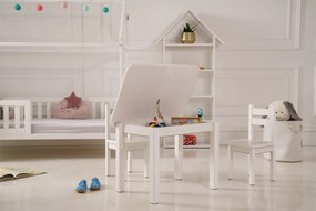 Vingo Dětský otevírací stolek se dvěma přihrádkami - bílý