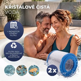 Nafukovací vířivý bazén OASIS pro 6 osob, kulatý, černý Casaria