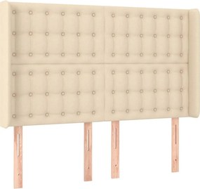 Box spring postel s matrací krémová 140x190 cm textil 3132310