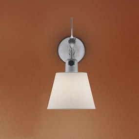 Artemide 1183010A+0780040A Tolomeo parete diffusore 18, nástěnné designové svítidlo s vypínačem a pergamenovým stínítkem, 1x42W, prům. 18cm