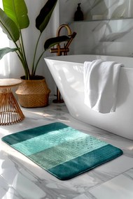 Koupelnová předložka akvamarín/zelená SLV Comfort, 1 set