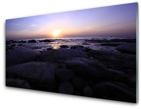 akrylový obraz Kameny Moře Krajina 125x50 cm