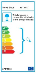 Nova Luce Závěsné svítidlo MAROU kouřové šedé sklo, E27 1x12W