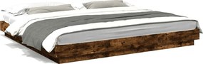 vidaXL Rám postele s LED osvětlením 180x200 cm kompozitní dřevo [3281079] Barva: kouřový dub