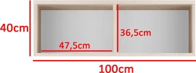 Eka Předsíňová stěna s čalouněnými panely Trinity 32 - Bílá / Černá 2316