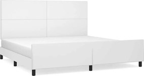 Rám postele s čelem bílý 200x200 cm umělá kůže 3125470