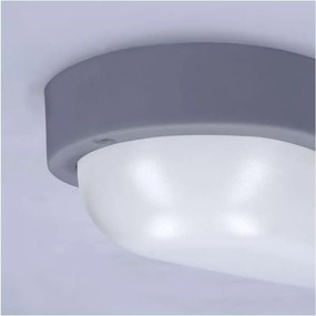LED venkovní světlo WO744 - ovál 21 x 10,4 cm, šedá