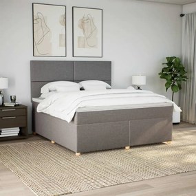 Box spring postel s matrací taupe 180x200 cm textil 3293656