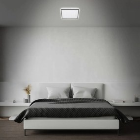 Brilo Stropní LED svítidlo Lino, 15 W, 1800 lm, 4000 K, černá, 27 x 27 cm