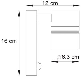 Lucide 14866/05/30 - LED Venkovní svítidlo se senzorem 1xGU10/5W/230V IP44