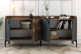 Designová komoda Mahdis 180 cm antracitová