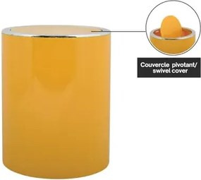 MSV KAMAKA výklopný odpadkový koš 6 L žlutý / plast