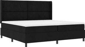 Postel s boxspringem s polštářem Černý 200 x 200 cm textil 3341730