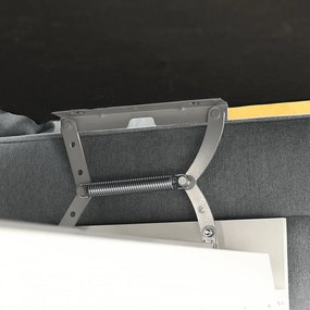 Tempo Kondela Rohová sedací souprava PANOS, rozkládací s úložným prostorem, pravá, šedá/hořčicová