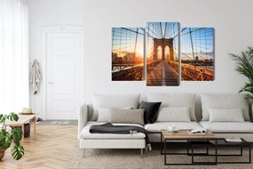 Vícedílný obraz Brooklynský Most V New Yorku Nedostatek Nedostatek Plátno Canvas 90x60