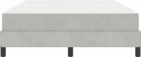 Postel s boxspringem s matrací Světle šedá 160 x 210 cm textil 3398749