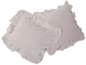 DEKORAČNÍ POVLAK NA POLŠTÁŘ STONEWASHED SADA 2 KS 40X40 CM KRÉMOVÁ