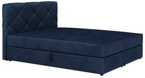 Kontinentální postel 180x200 cm Karum Comfort (tmavě modrá) (s roštem a matrací). 1056038