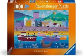 RAVENSBURGER Puzzle Život v přístavu / 1000 dílků / 70 x 50 cm