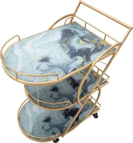 Designový servírovací vozík Odakota 71 cm zlatý