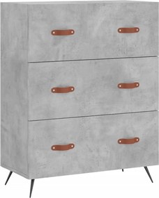 Skříň highboard betonově šedá 69,5x34x180 cm kompozitní dřevo 3195823