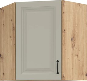 STILO ac | horní skříňka 60x60 GN-72 1F (45°) rohová s policemi | 60x60 cm | UNI dvířka | artisan/světle šedá