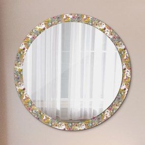 Kulaté dekorativní zrcadlo Sen o zemi pohádek fi 100 cm
