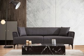 Atelier del Sofa 3-místná pohovka Hamlet - Dark Grey, Tmavá Šedá