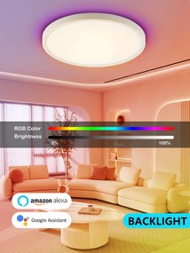 Immax NEO LITE TUDO Smart stropní svítidlo RGB podsvícení 40cm 50W Tuya WiFi Beacon bílá