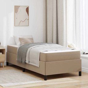 Rám postele s matrací Cappuccino 90 x 190 cm textil 3398978