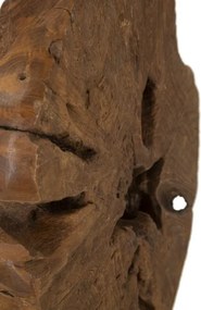 Stolní lampa Kepala 35 cm z masivu hnědá
