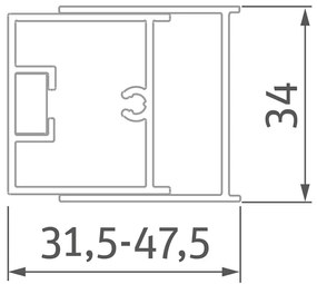 Roth HITECH NEO LINE HI PI2+HI SET Jednokřídlé sprchové dveře 80 cm HI PI2/800_HI SET