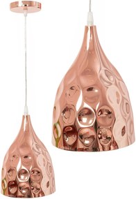 Toolight Zrcadlová závěsná lampa růžové zlato APP276-1CP