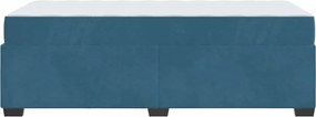 Rám postele s matrací Tmavě modrá 100 x 200 cm textil 3399276