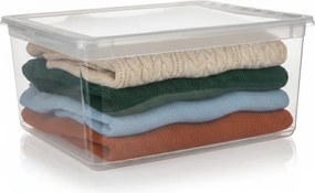 Keeeper Úložný box s víkem (má 2 funkce) BEA Clearbox 18L, 39 x 35,5 x 18 cm