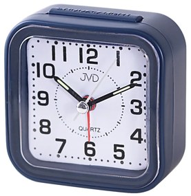 JVD Levný analogový ručkový modrý budík JVD SRP6808.1 s osvětlením