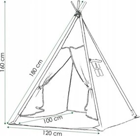 Teepee stan pro děti SPRINGOS Růžový Zigzag