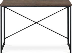 Pracovní stůl PRESTANO - old wood dekor / černé kovové nohy